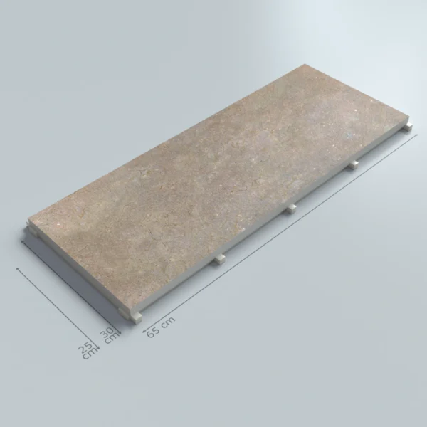 Serapool Natural Mocha Monoblock Hidden Porcelain Pool Grate - 25x65 cm