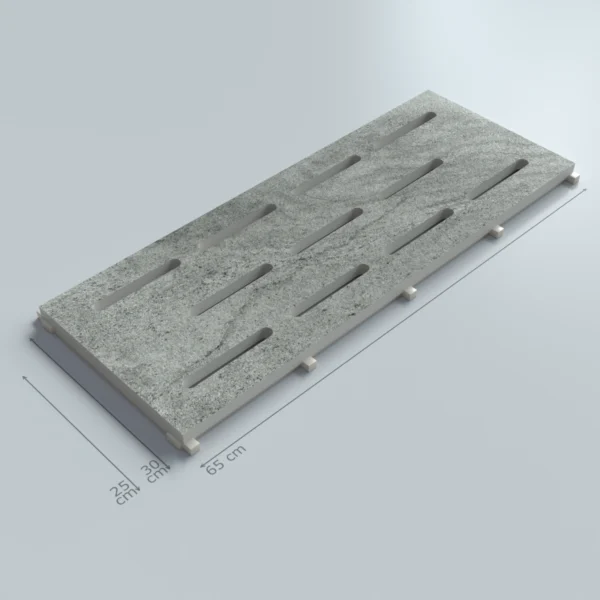 Serapool Pool Garden Grey Monoblock Porcelain Pool Grate - 25x65 cm